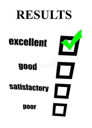 Excellent results stock illustration. Illustration of checkbox - 13675812