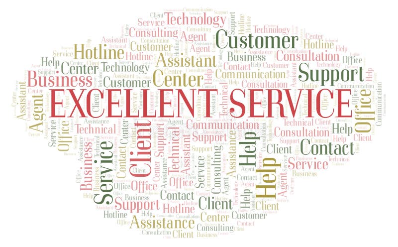 Excellent Service Word Cloud Stock Illustration - Illustration of ...