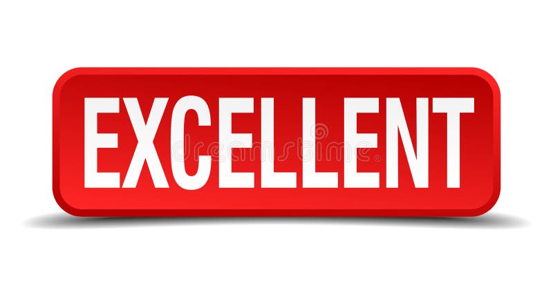 Excellent button stock vector. Illustration of design - 121127086