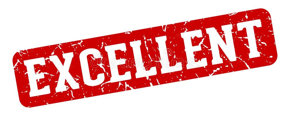 Excellent Rectangular Sign. Excellent Stamp Stock Vector - Illustration ...