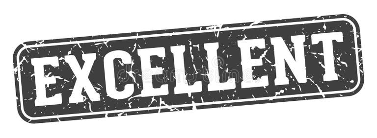 Excellent Rectangular Sign. Excellent Stamp Stock Vector - Illustration ...