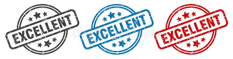 Excellent Stamp. Excellent Round Isolated Sign Stock Vector ...