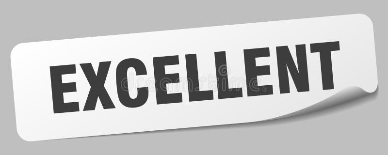 Excellent sticker. stock vector. Illustration of price - 153372254