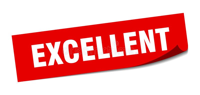 Excellent sticker. stock vector. Illustration of sign - 153378808