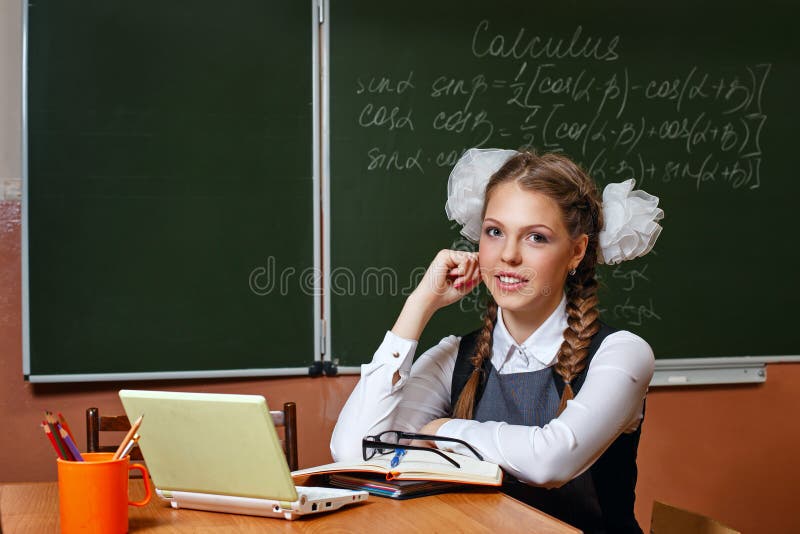 Excellent Student in the Classroom Calculus. Stock Photo - Image of ...