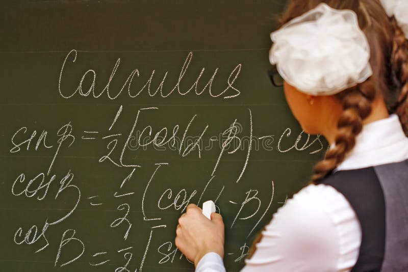 Excellent Student in the Classroom Calculus. Stock Photo - Image of ...