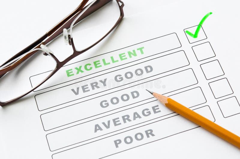 Excellent Rating stock photo. Image of rate, test, rating - 6315852