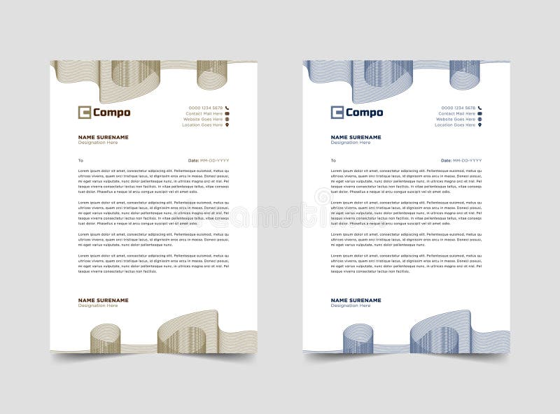 Excellent Two Different Color Combination Letterhead Template Design ...