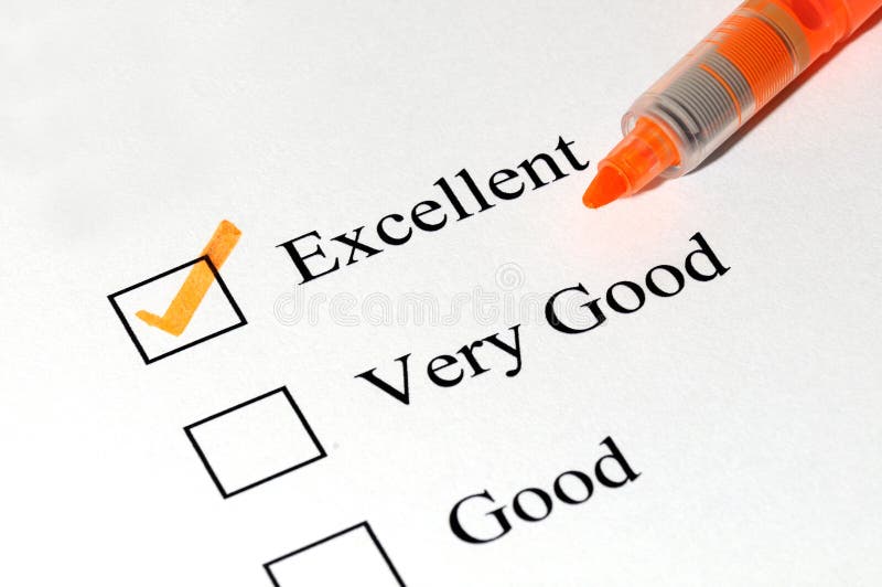 Excellent Very Good Checkboxes Stock Image - Image of agreement ...