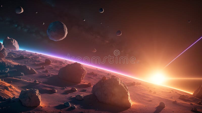 An Excellent View of a Planet with a Bright Light in the Distance AI ...