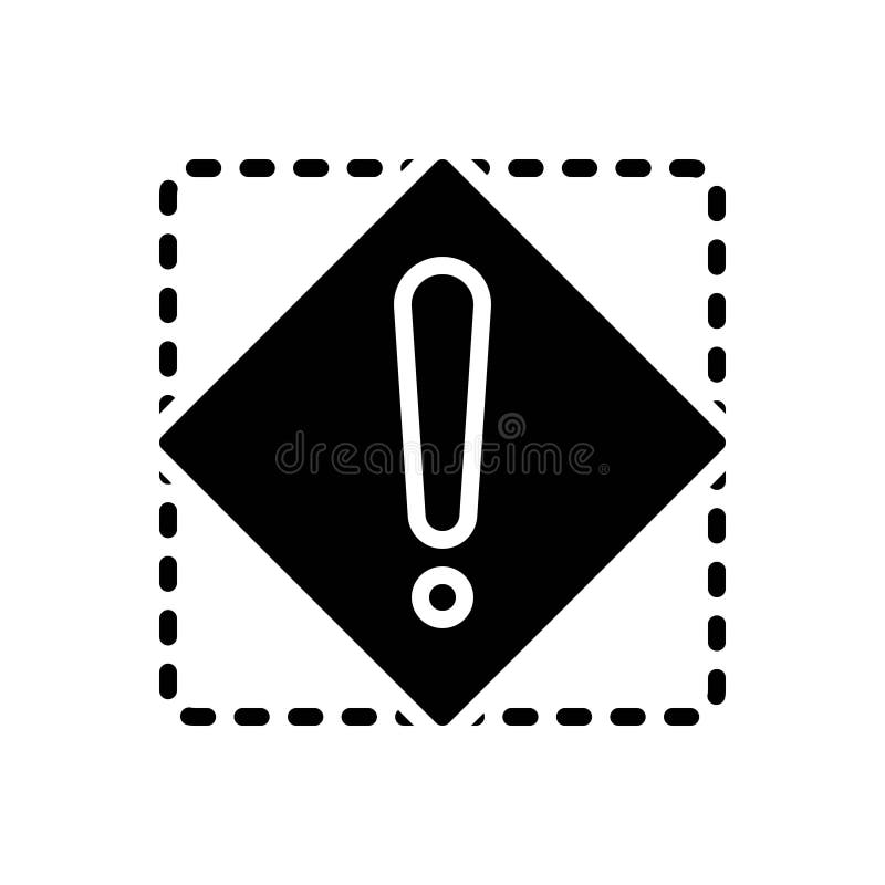 Black Solid Icon for Except, Priority and Exclamation Stock ...