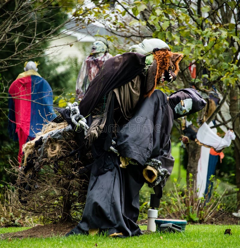 An Exceptional Halloween Setting 3 Stock Photo - Image of tableau ...