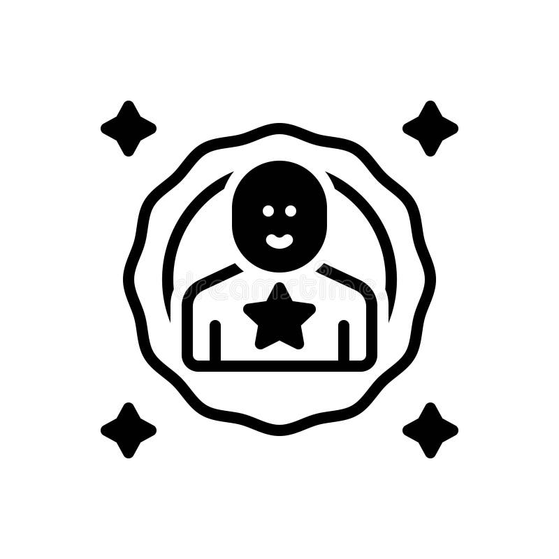 Black Solid Icon for Exceptional, Extraordinary and Special Stock ...