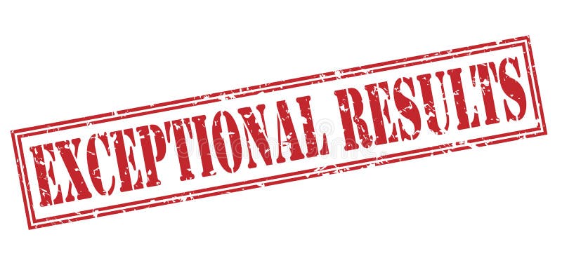 Exceptional Results Red Stamp Stock Illustration - Illustration of ...