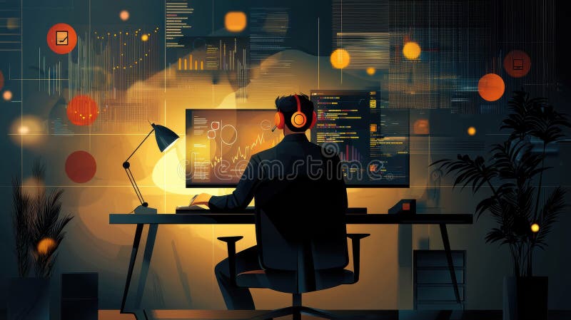 Computer Operator Stock Illustrations – 28,111 Computer Operator Stock ...
