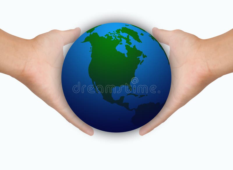 Excepto El Mundo Con Dos Manos Foto de archivo - Imagen de conceptual ...