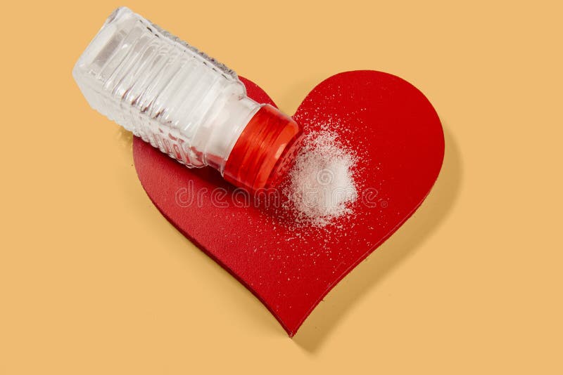 Excess Salt in the Heart, Shape of the Organ Stock Image - Image of ...