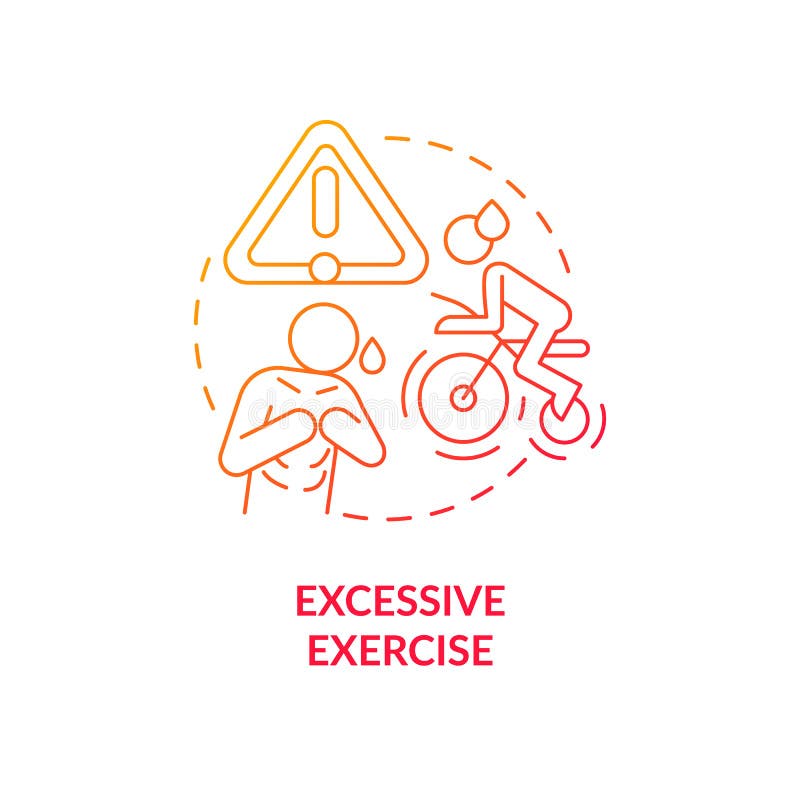Excessive Exercise Red Gradient Concept Icon Stock Vector ... Excessive Exercise Red Gradient Concept Icon Stock Vector ...