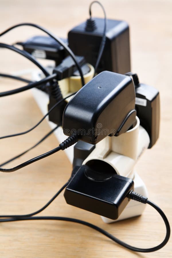 Excessive Extension on Power Outlet Stock Image - Image of hazardous ...