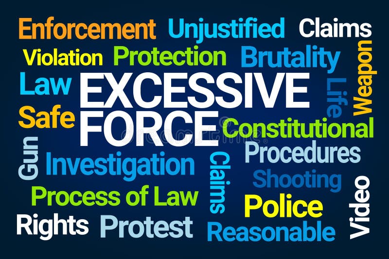 EXCESSIVE FORCE Text on Black Grungy Rectangle Stamp Stock Illustration ...