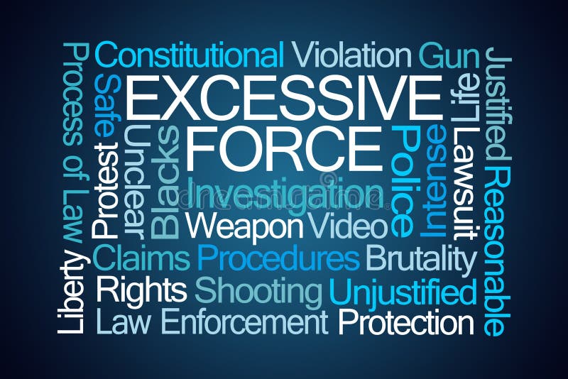 EXCESSIVE FORCE Text on Black Grungy Rectangle Stamp Stock Illustration ...