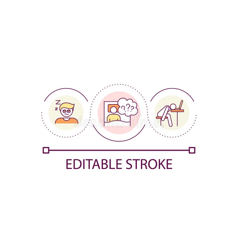 Excessive Internet Use Loop Concept Icon Stock Vector - Illustration of ...