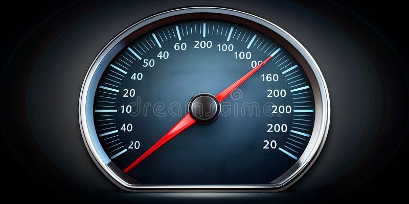 Excessive Speed on the Speedometer Generative by AI Stock Illustration ...