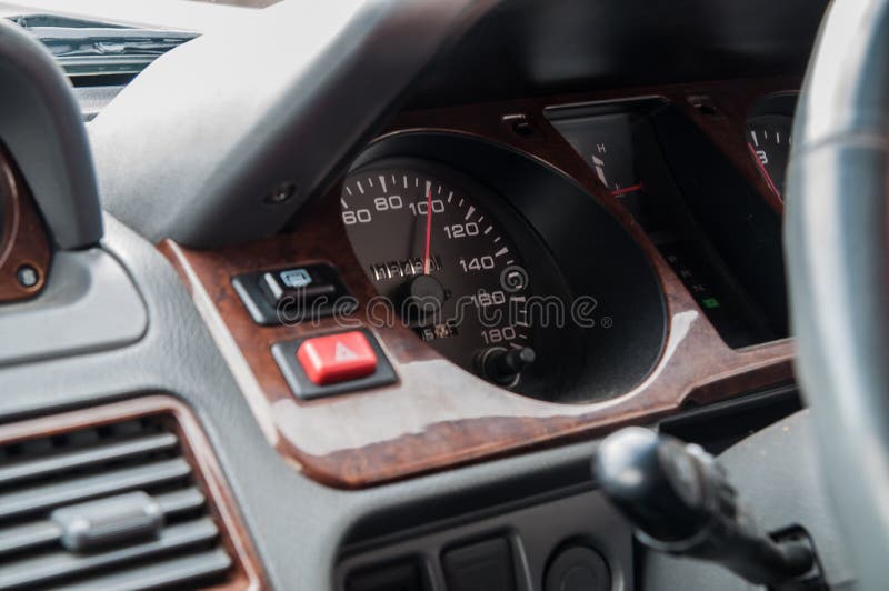 Car Dashboard with Excessive Speeding Stock Photo - Image of ticket ...