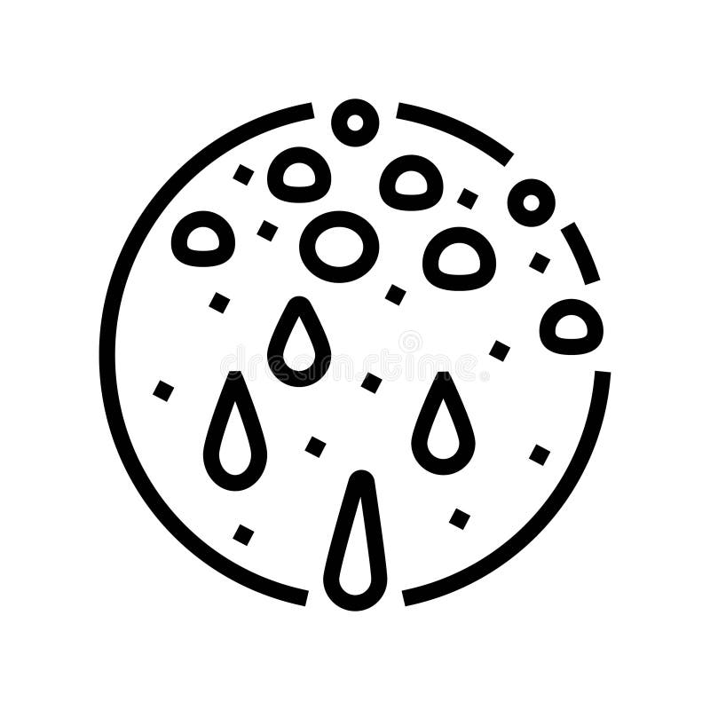 Excessive Sweating Disease Symptom Line Icon Vector Illustration Stock ...