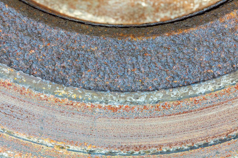 Excessively Used Rusty Brake Disc Close-up Stock Photo - Image of ...