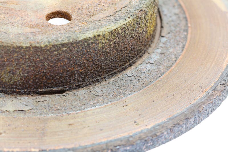 Excessively Used Rusty Brake Disc Close-up Stock Photo - Image of ...
