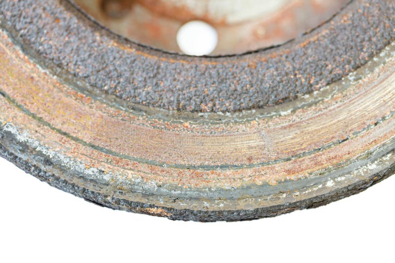 Excessively Used Rusty Brake Disc Closeup Stock Image - Image of rust ...