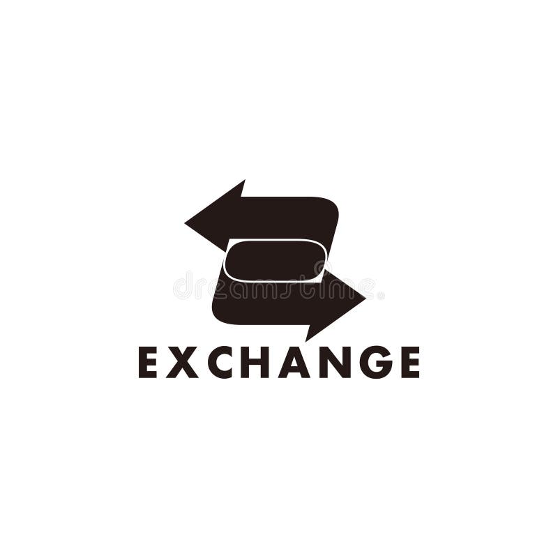 Exchange Arrow Geometric 3d Flat Symbol Logo Vector Stock Vector ...