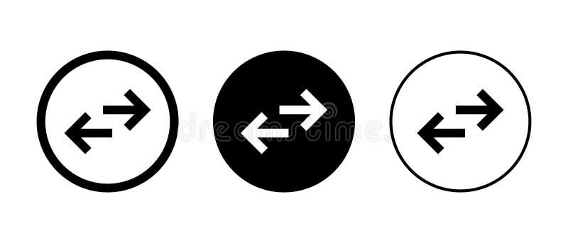 Exchange Arrow Icon Vector Isolated on Circle Background Stock Vector ...