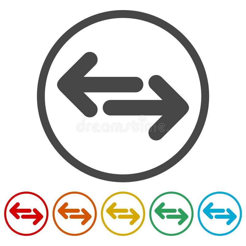 Exchange Arrow Icon, Vectoron White Backgroun Stock Illustration ...