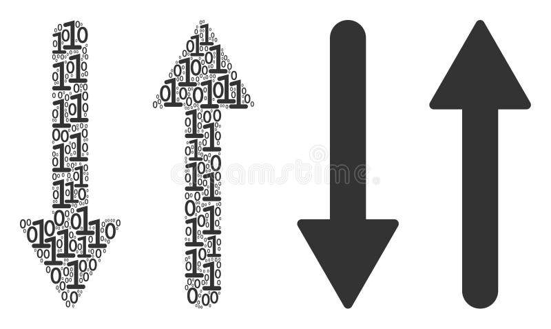 Exchange Arrows Composition of Binary Digits Stock Vector ...