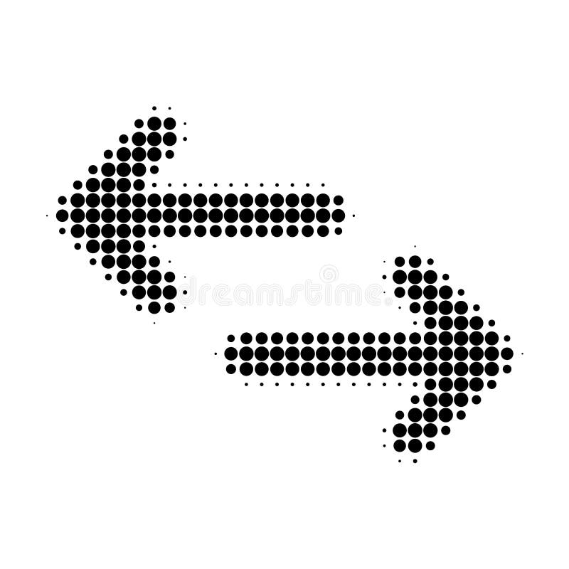 Exchange Arrows Halftone Dotted Icon Stock Vector - Illustration of ...