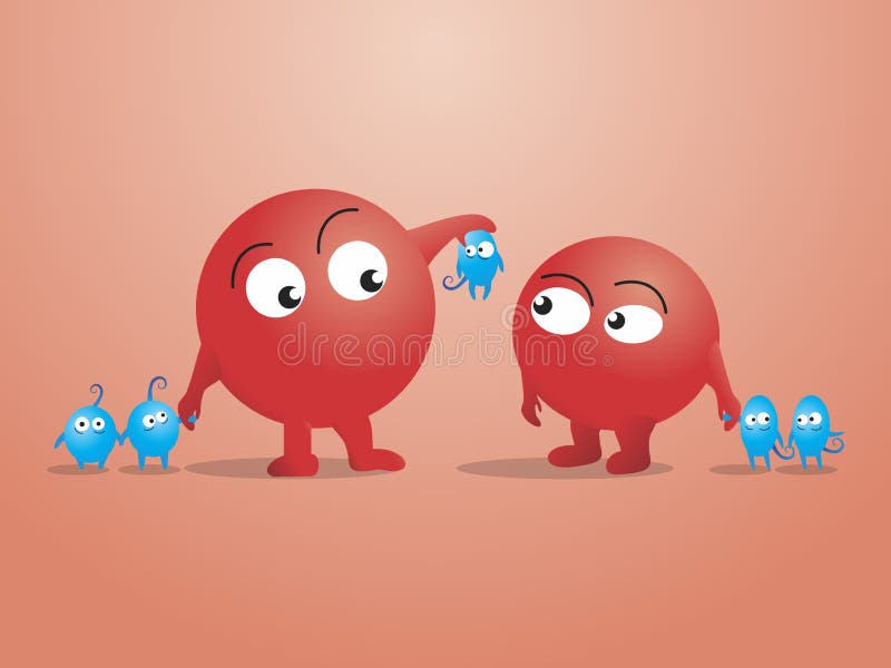 Cartoon Proton, Electron and Neutron, Vector Illustration Stock Vector ...