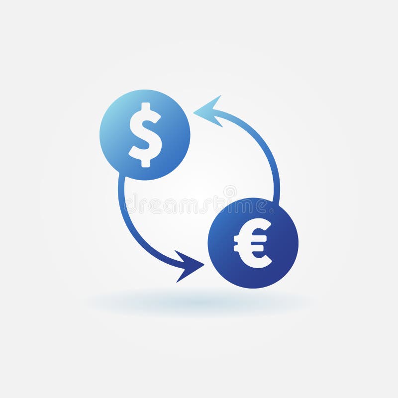 Exchange blue vector icon stock vector. Illustration of isolated - 53229103