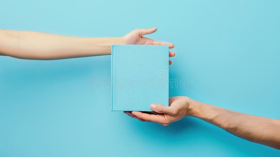 The Exchange of a Book.AI Generated Image Stock Photo - Image of ...