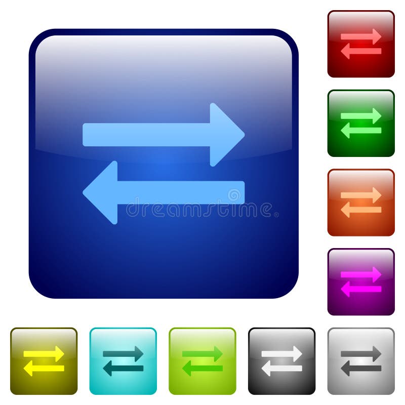 Exchange Color Square Buttons Stock Vector - Illustration of design ...