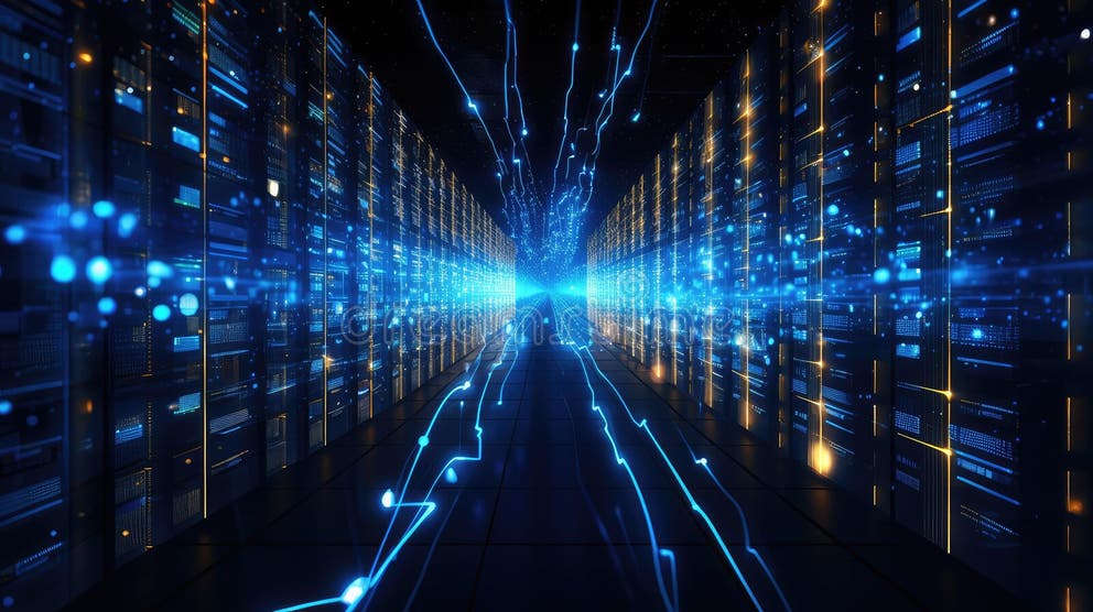 Exchange Computer Data Stream Stock Illustration - Illustration of ...