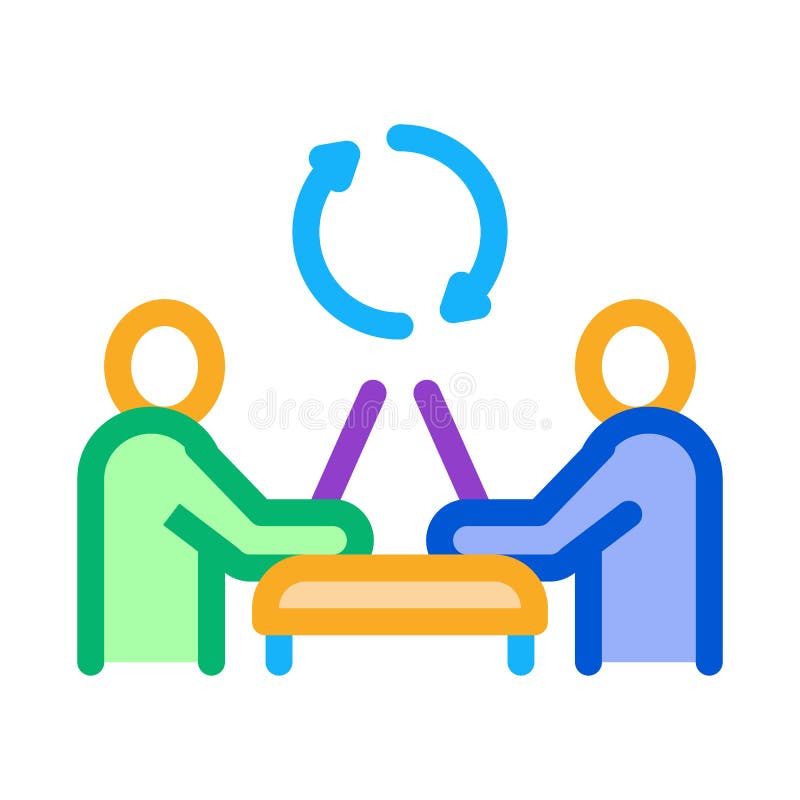 Exchange of Computer Experience Icon Vector Outline Illustration Stock ...