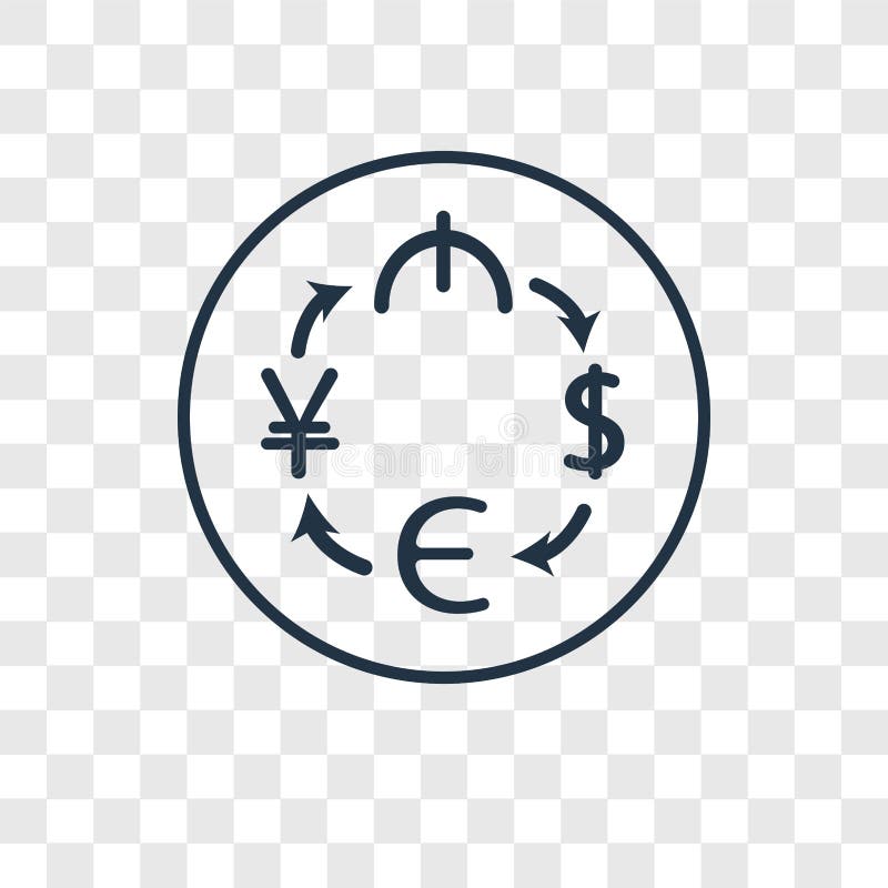 Exchange Concept Vector Linear Icon Isolated on Transparent Back Stock ...