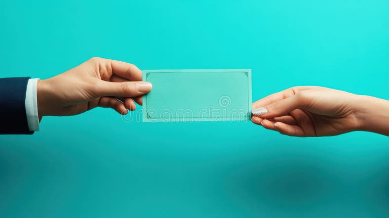 Exchange of Currency Note between Hands in Business Setting Studio ...