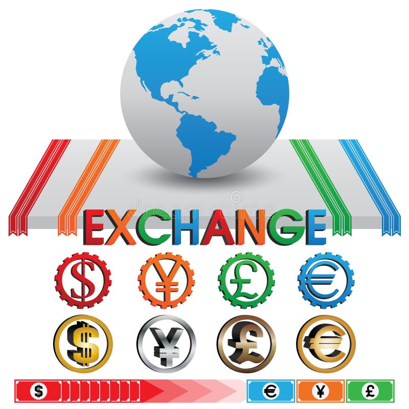 Exchange and Currency Vector Stock Vector - Illustration of market ...