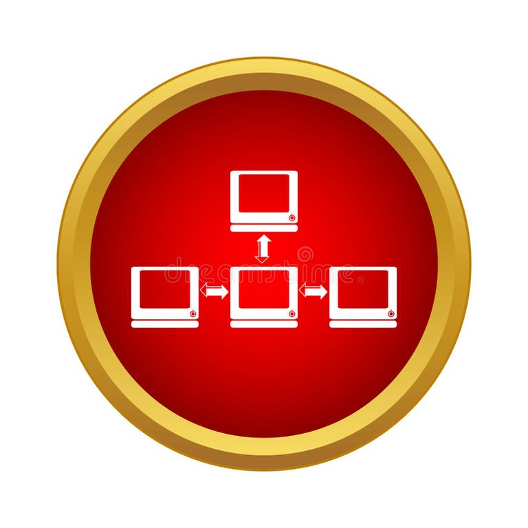 Exchange of Data between Computers Icon Stock Vector - Illustration of ...