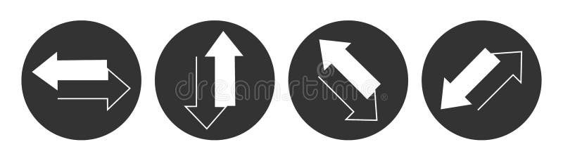 Exchange Double Arrow Circle Icon. Interchange Point Symbol. Sign App ...