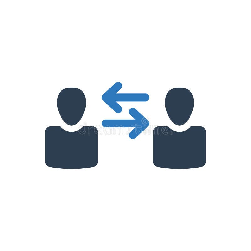 Exchange Employee Icon - Transfer People Icon Stock Vector ...
