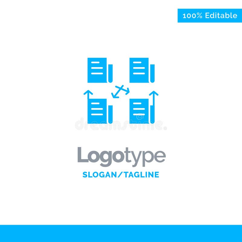 Exchange, File, Folder, Data, Privacy Blue Solid Logo Template. Place ...